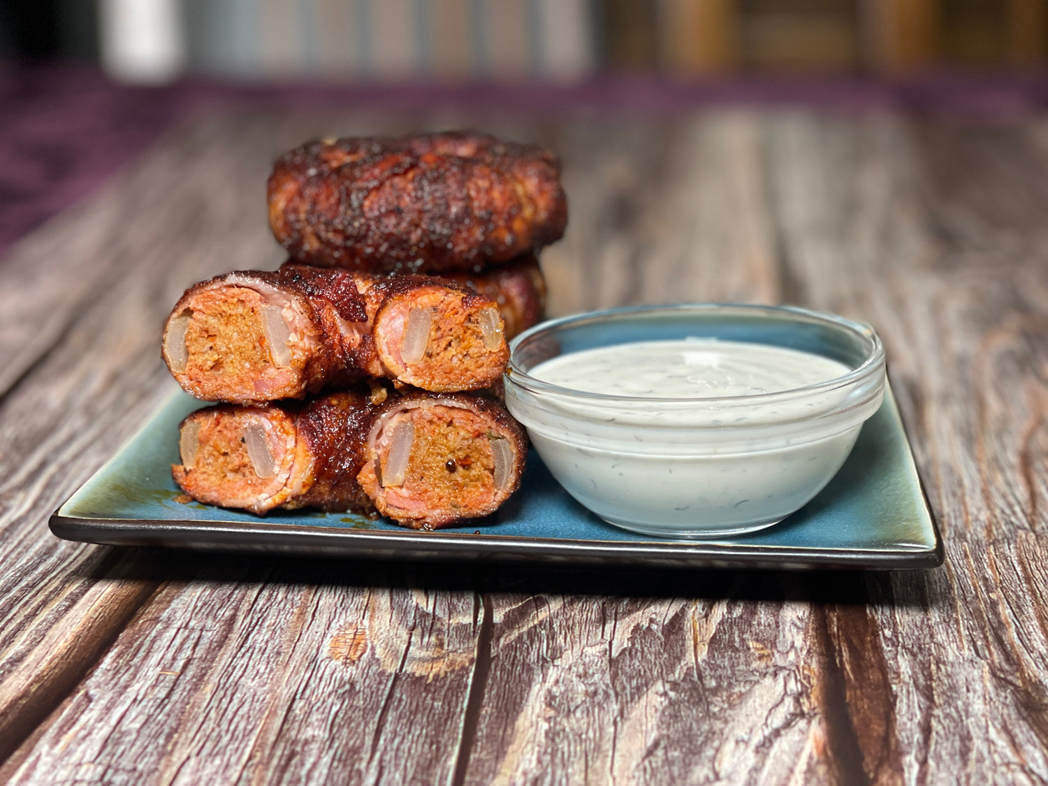 Vida’s Chorizo Stuffed Sausage Rings with Revolution Ranch Dressing – Revolution Barbecue
